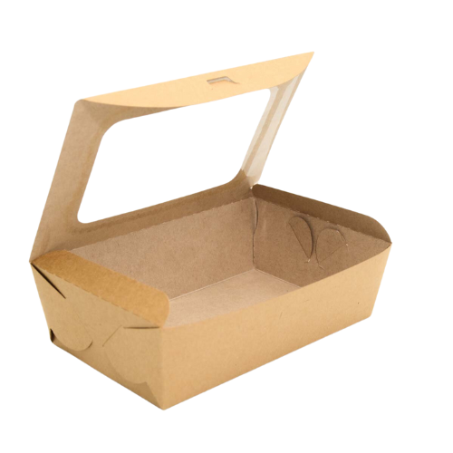 Kraft Deli Box Small (Window) – Plastilon Namibia