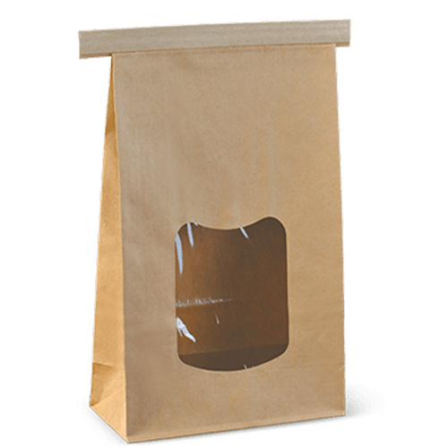 Brown Paper Bag Large (Window) – Plastilon Namibia