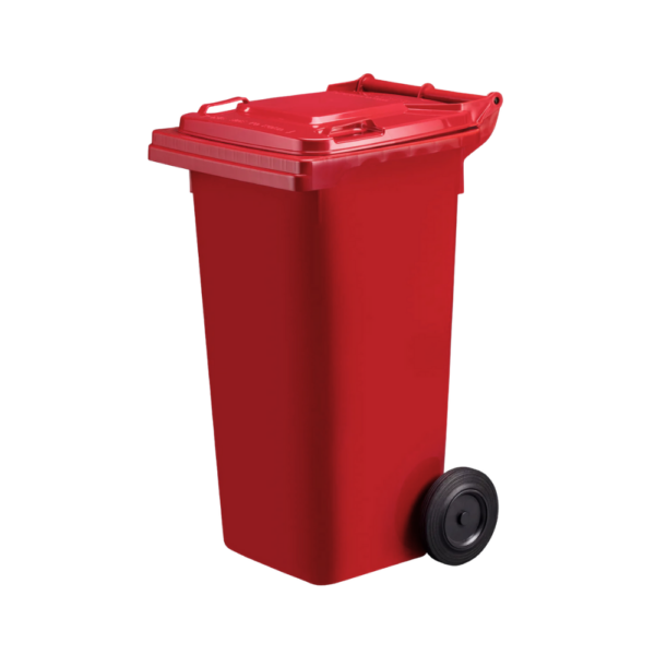 Plastic Wheelie Bin 120L Red | PLASTILON
